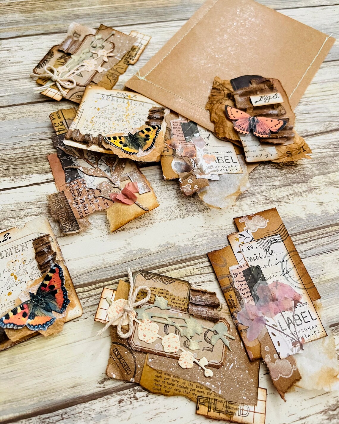 Paper Clusters 5pcs Set / Junk Journal Embellishments - Etsy Canada