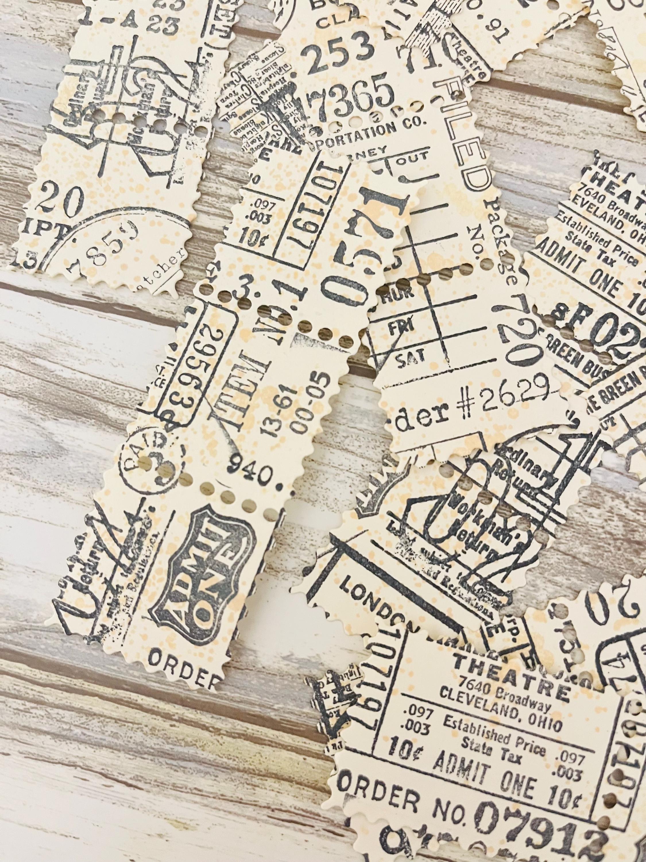 Handmade Paper Stamps 20 Pcs Set / Paper Embellishments - Etsy