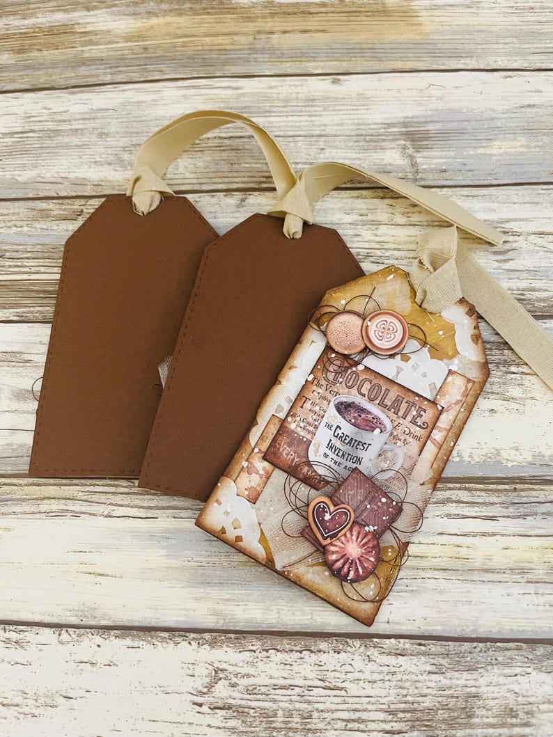 Handmade Coffee & Chocolate Gift Tags Collection 2 / Stamperia Coffee ...