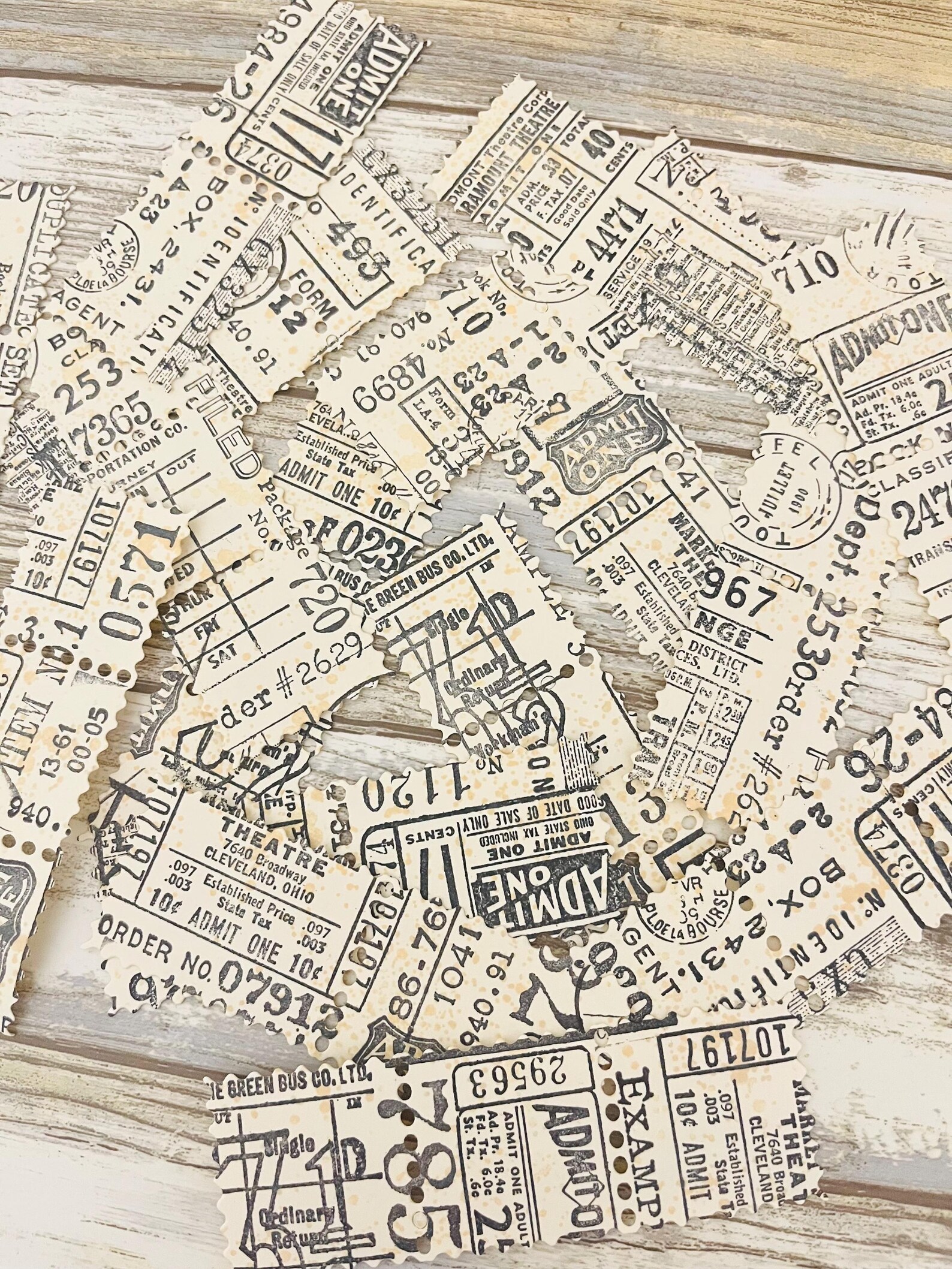 Handmade Paper Stamps 20 Pcs Set / Paper Embellishments - Etsy