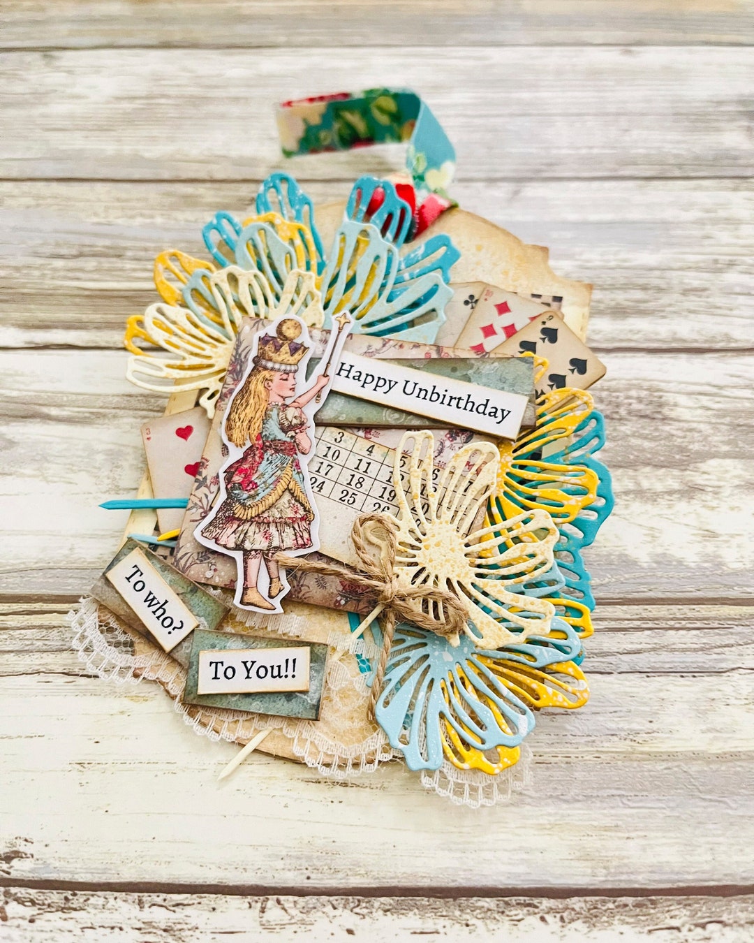Alice Happy "unbirthday" Gift Tag / Handmade - Etsy