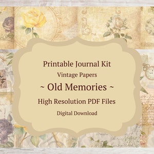 Printable Journal Kit : Old Memories / High Resolution PDF Files ...