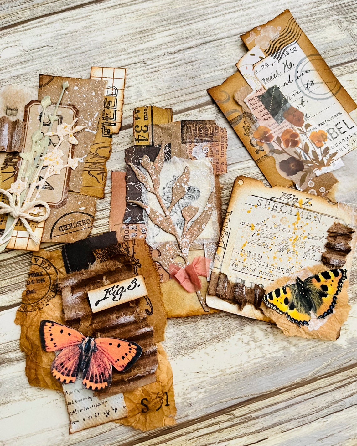 Paper Clusters 5pcs Set / Junk Journal Embellishments - Etsy Canada