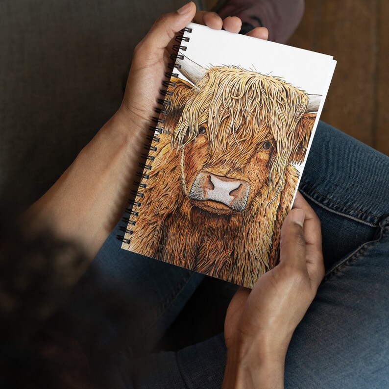 Highland Cow Spiral Notebook - Etsy