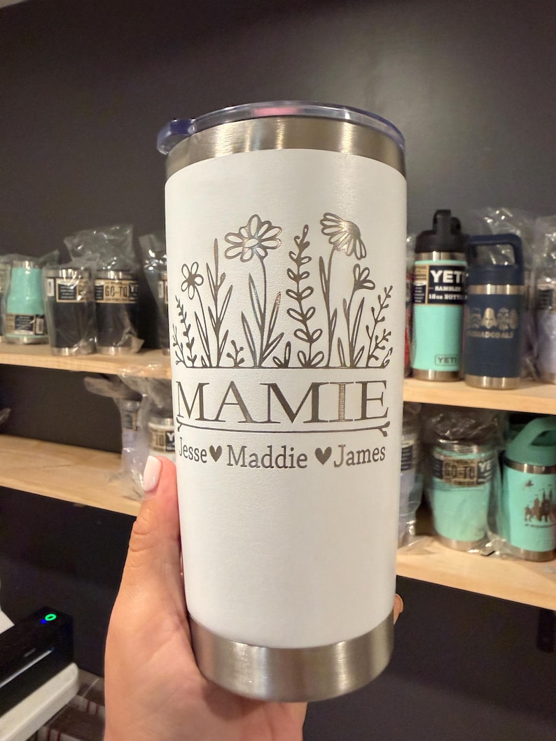 Personalized Mother's Day Tumbler: Engraved Stainless Steel Travel Cup ...