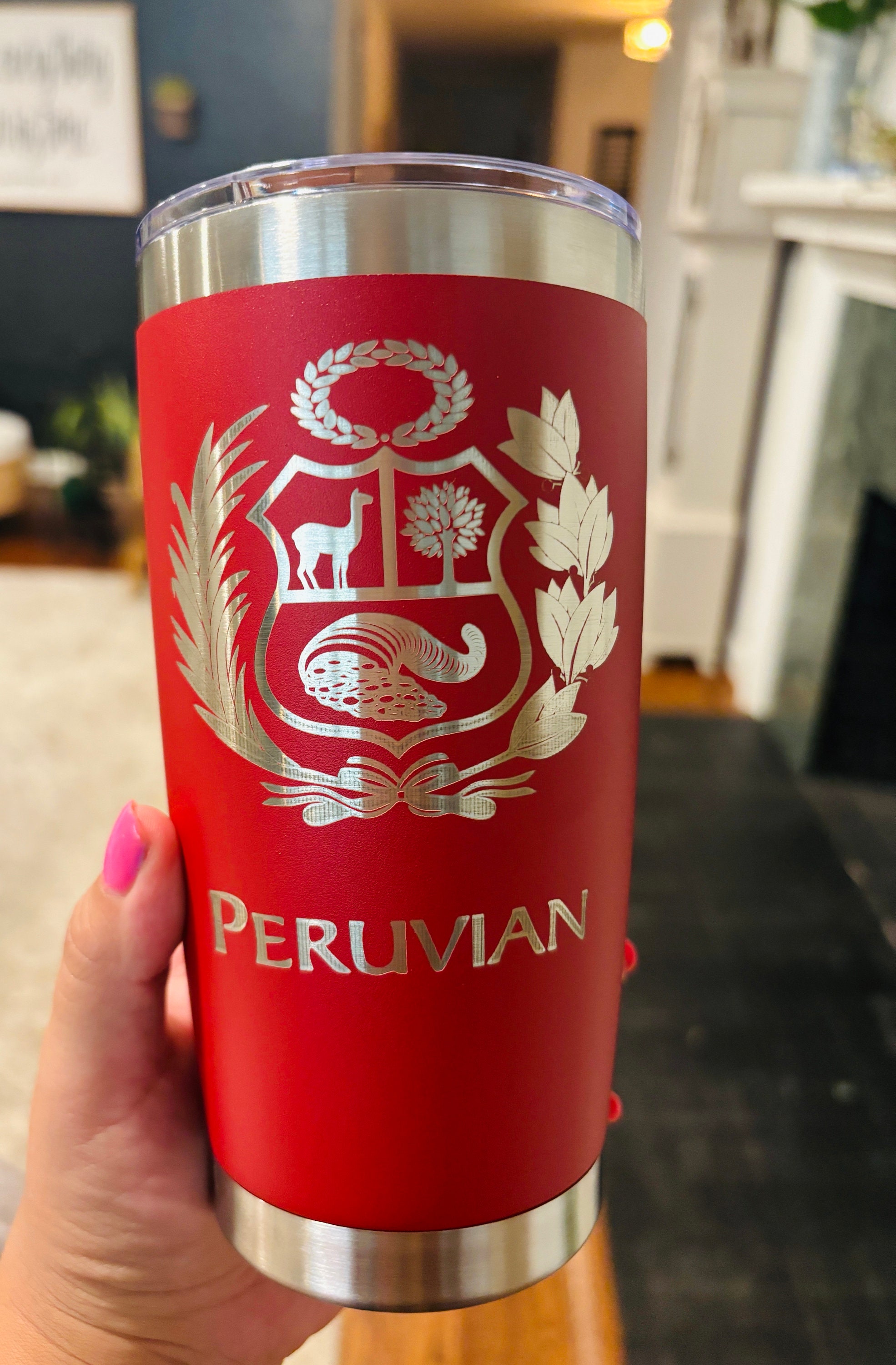 Peruvian Tumbler: Laser Engraved Stainless Steel Travel Mug - Etsy