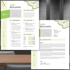CV TEMPLATE Resume Word With Cover Letter. Professional Resume Template ...