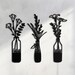 Spring Blossom Metal Wall Art Set - 3 Piece Flower Decor for Home ...