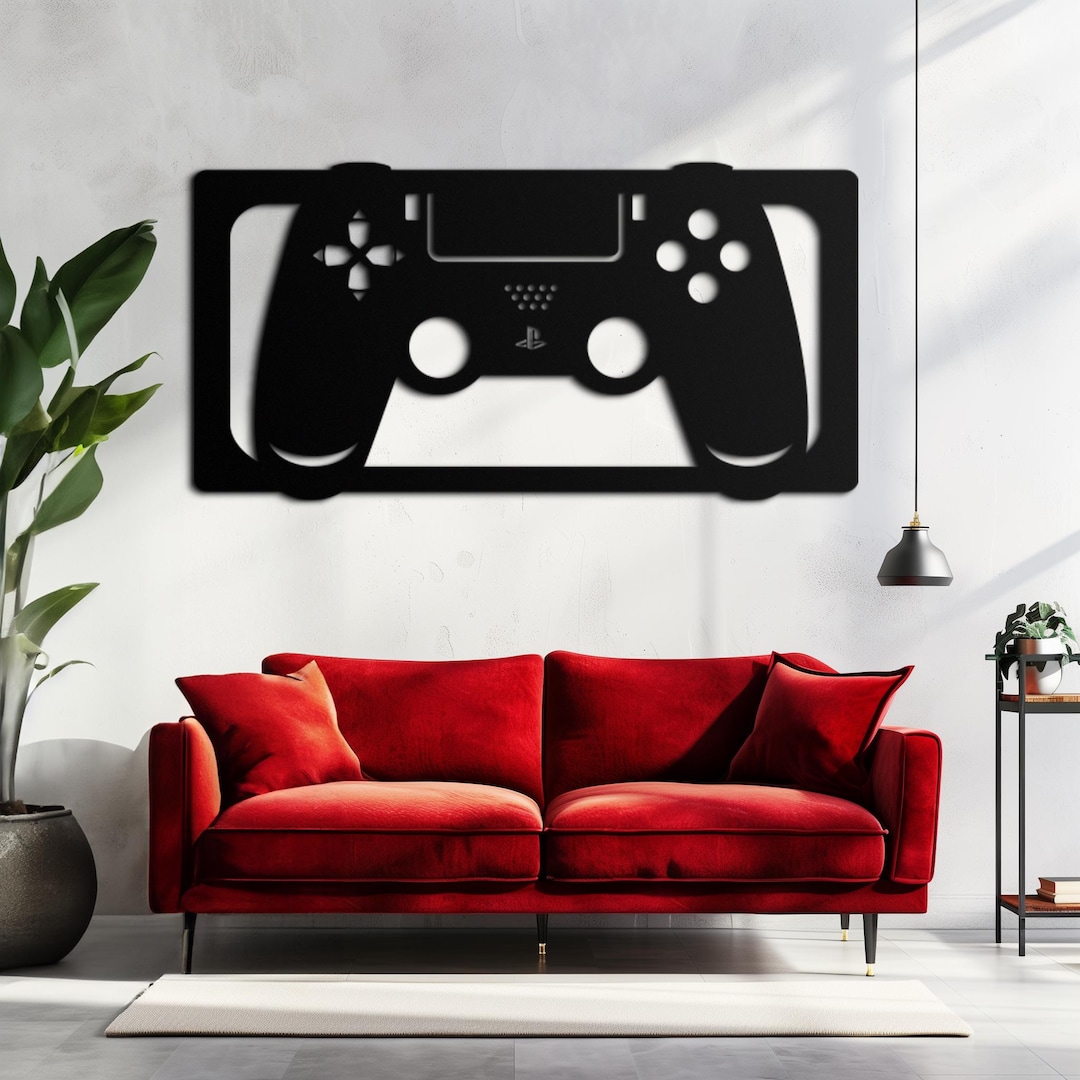 Gaming Controller Metal Wall Art, Gaming Room Wall Decor, Video Game ...