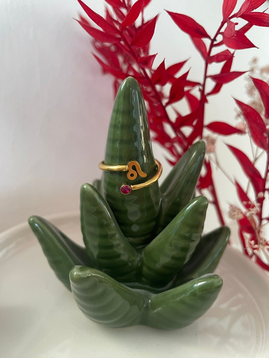 LEO Zodiac Sign Leo Zodiac Ring Birthstone Adjustable - Etsy