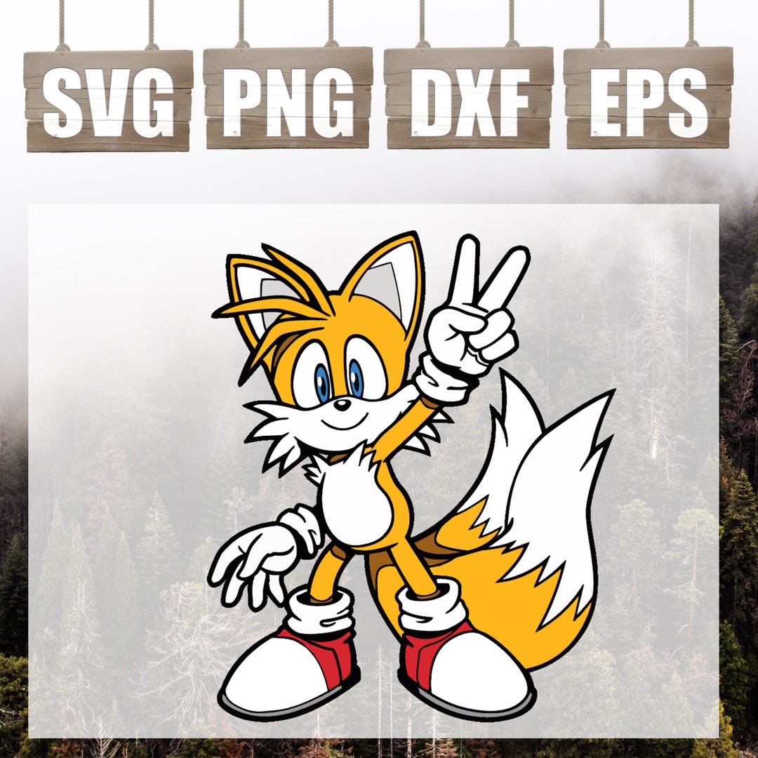 TAILS Sonic SVG Cricut File Layered SVG Svg Cut File Vector Cartoon ...