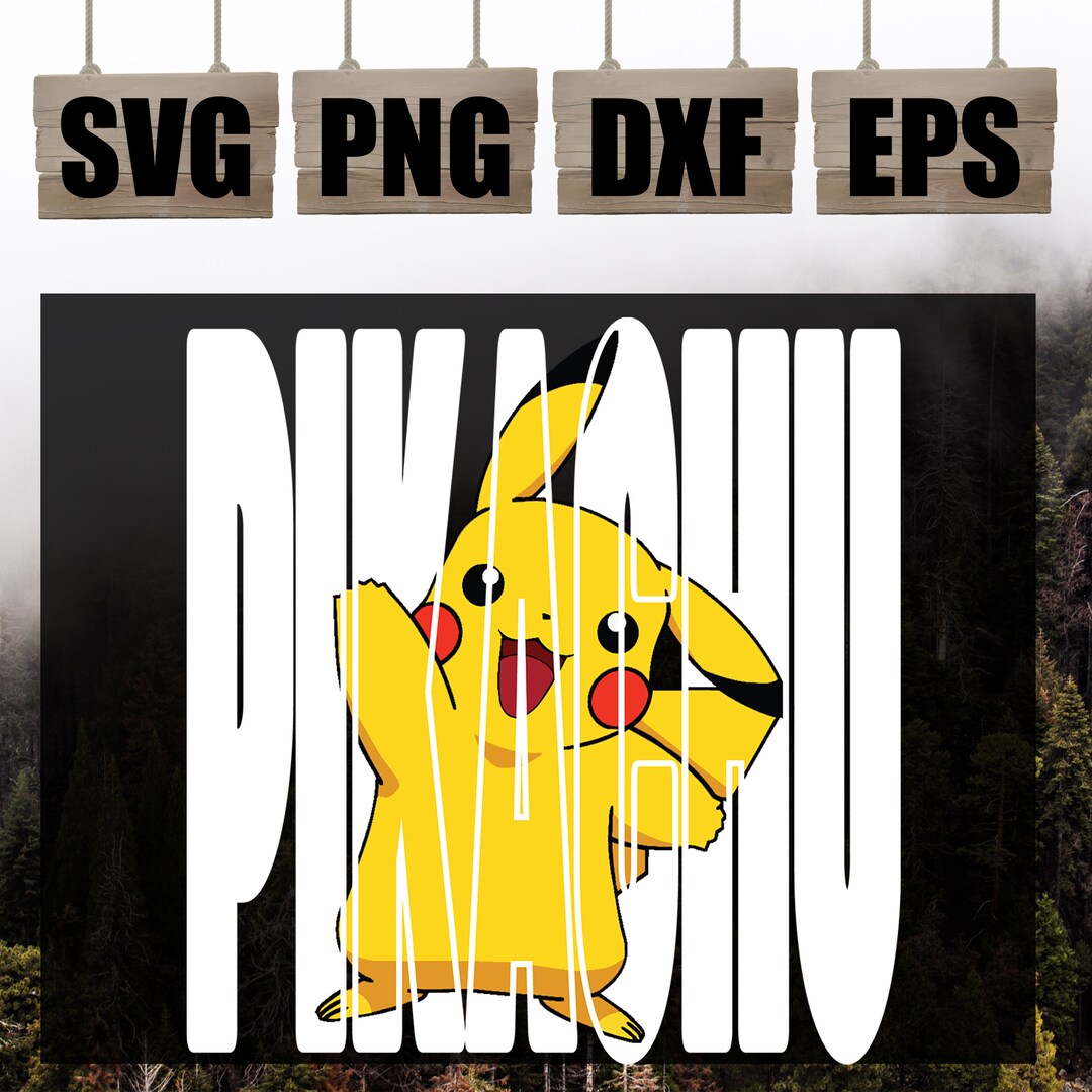 Pikachu Svg , Pikachu Png , Pokemon Cricut Vector , Pikachu DIY , Png ...