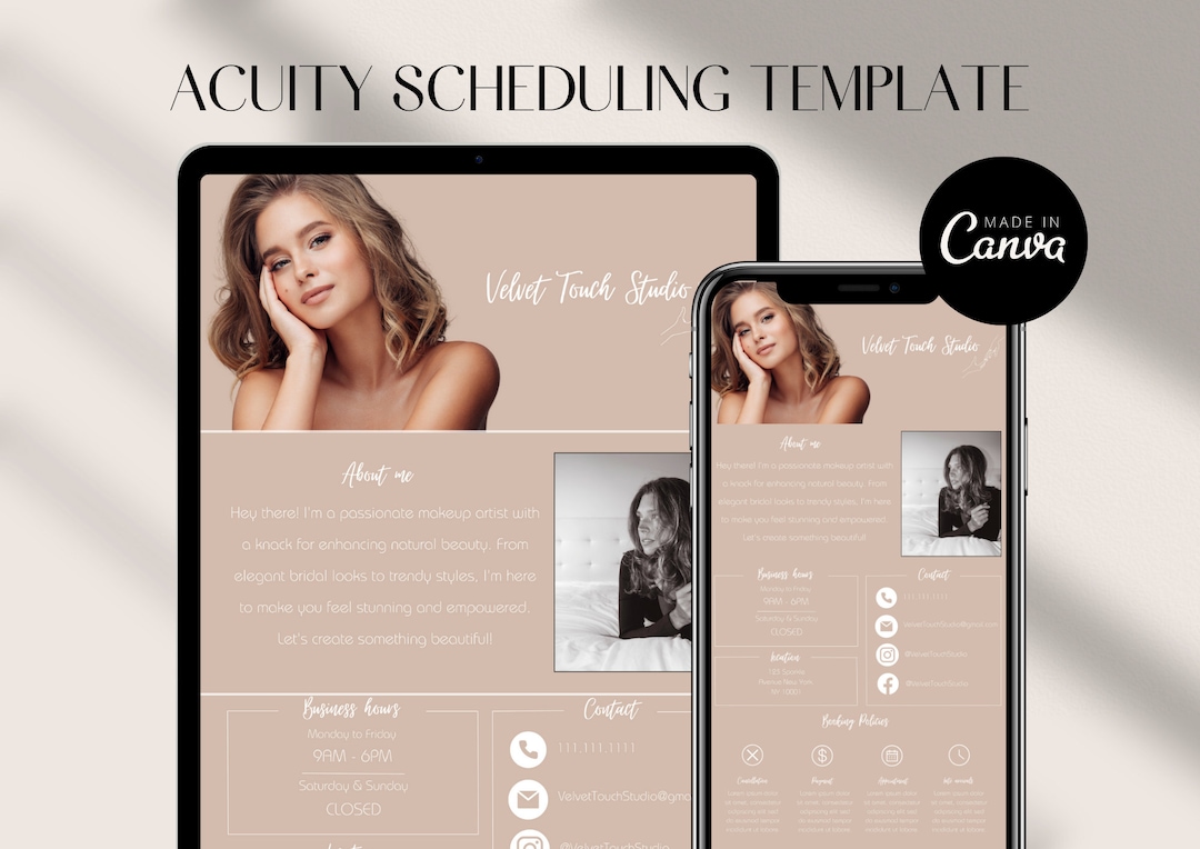 Makeup Artist Acuity Scheduling Template, MUA, DIY, Acuity Esthetician ...