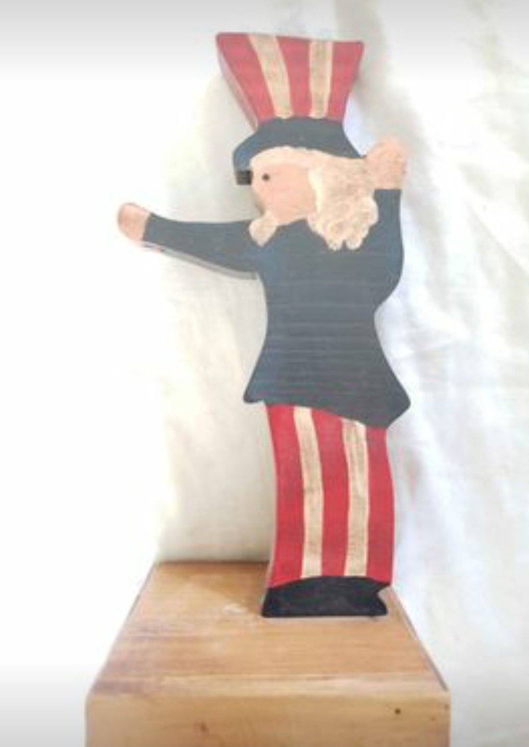 Wood Uncle Sam Flag Holder - Etsy