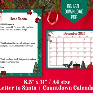 Letter to Santa Instant Download Christmas Letter to Santa - Etsy