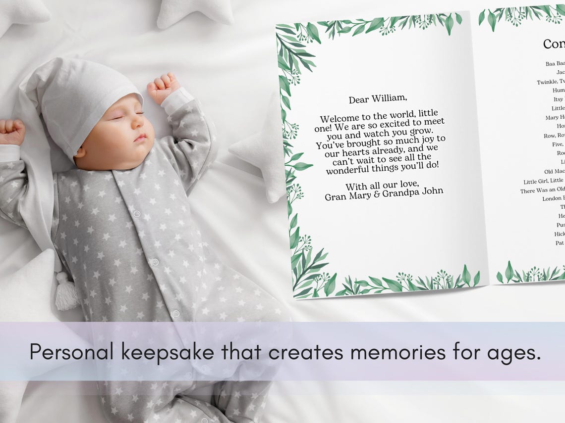 Unique Personalized Nursery Rhymes Book - Custom Baby Poems Storybook ...