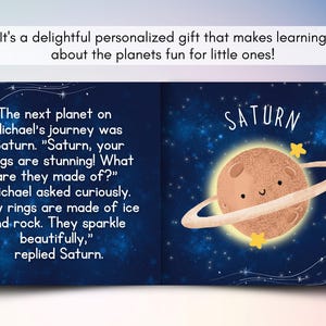Personalized Space Adventure Book for Kids, Solar System Educational ...