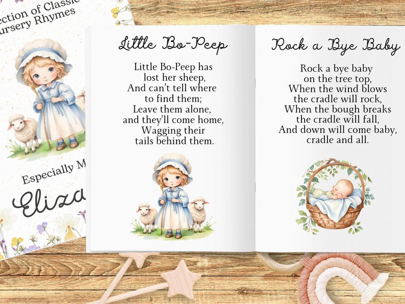 Unique Personalized Nursery Rhymes Book - Custom Baby Poems Storybook ...