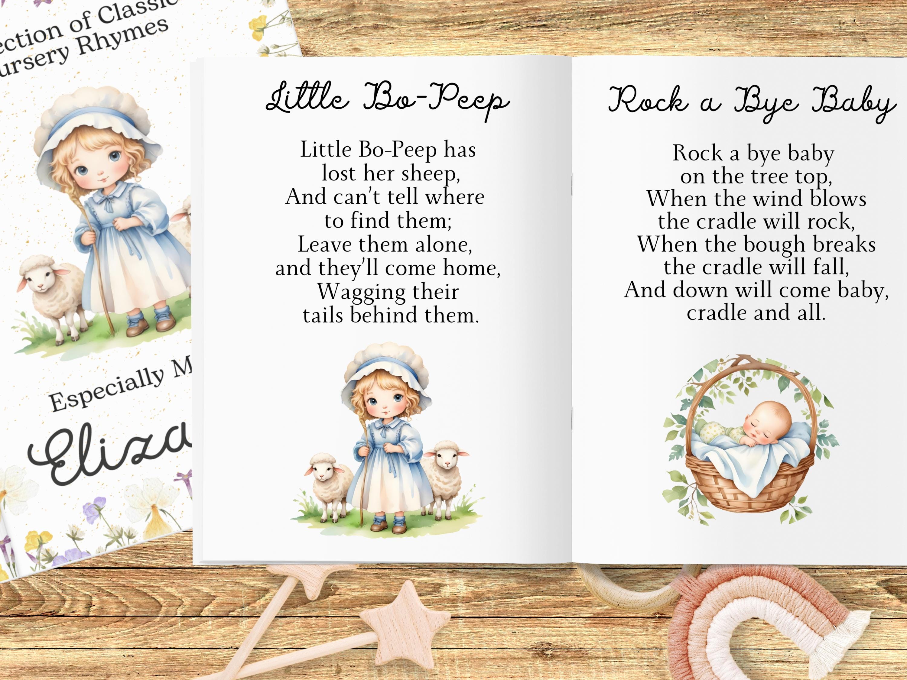 Personalized Classic Nursery Rhymes Book for Kids Custom Baby Gift ...