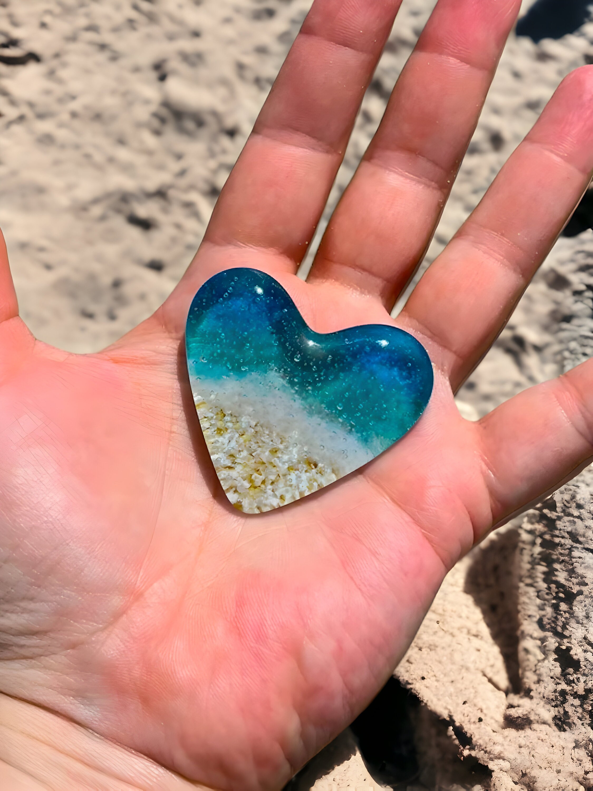 Sea Glass Heart Beach Glass Heart Glass Pocket Heart Glass Etsy