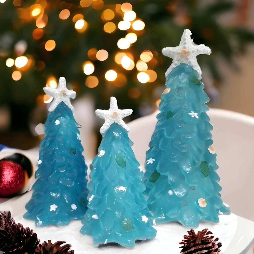 Sea Glass Cristmas Tree Ocean Glass Xmas Tree Sea Glass Etsy