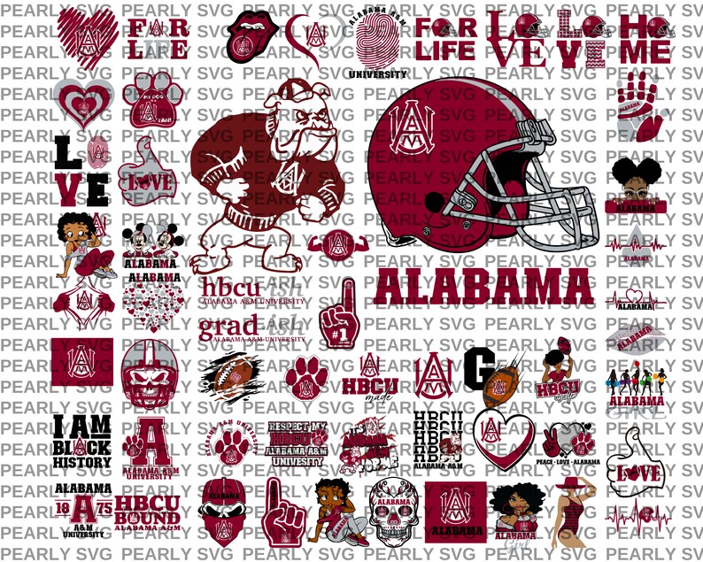 Alabama A&M University Svg, HBCU Svg Collections, HBCU Svg, Football ...
