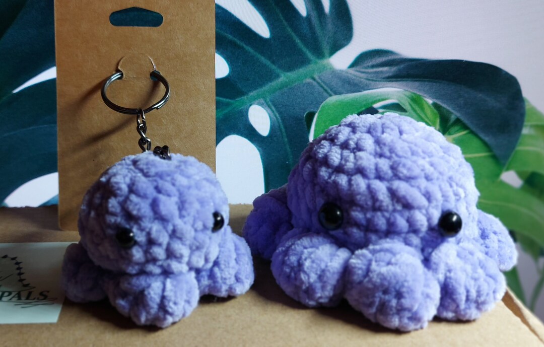 Octopus Keychain & a Plushie Pack, Amigurumi Crotchet - Etsy