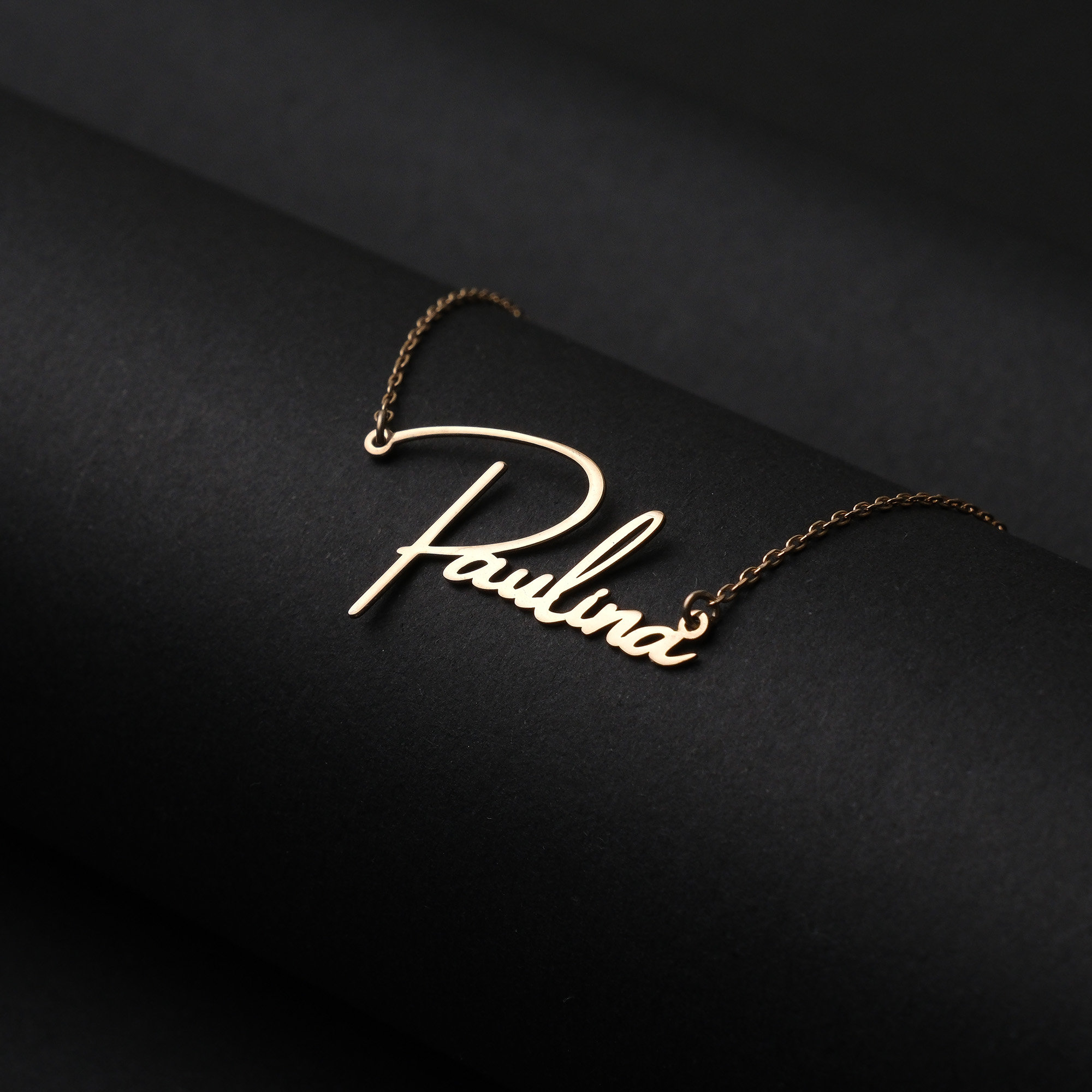 14k Solid Gold Name Necklace Custom Name Necklace Personalized Ts