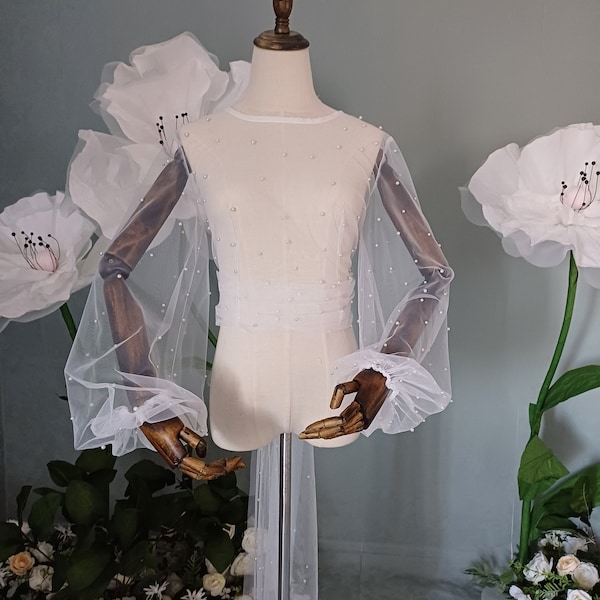 Pearl Overlay Top - Etsy