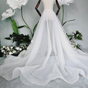 Open Front Removable Train With Horsehair Edging, Detachable Bridal ...