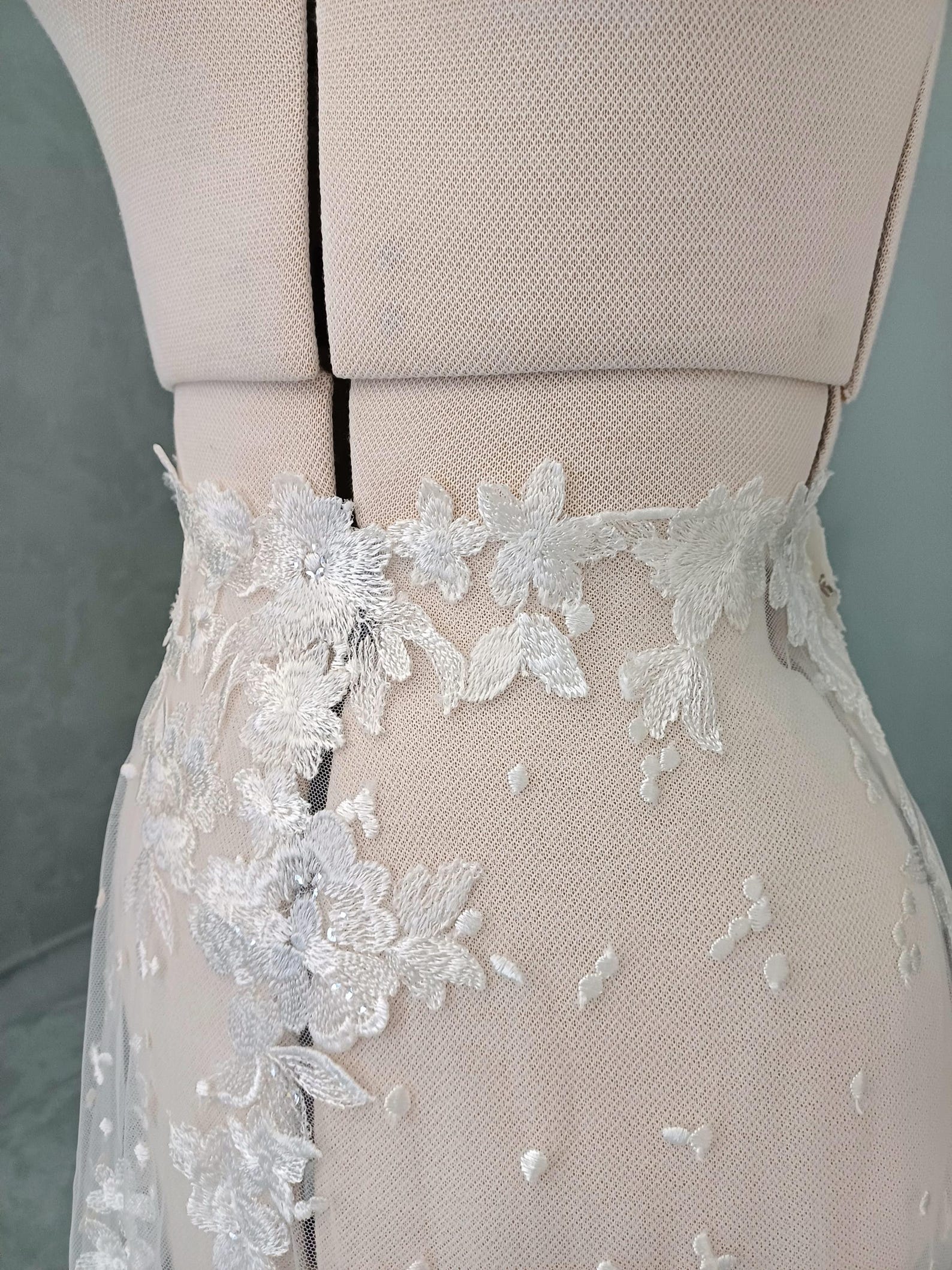 Detachable Lace and Sequin Over Skirt , Removable Overlay, Bridal Skirt ...