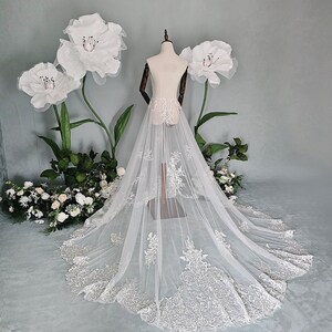 Detachable Royal Pattern Overskirt , Removable Overlay, Bridal Skirt - Etsy
