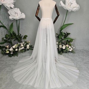 Removable Train With Lace Belt, Super Soft Tulle Bridal Train - Etsy