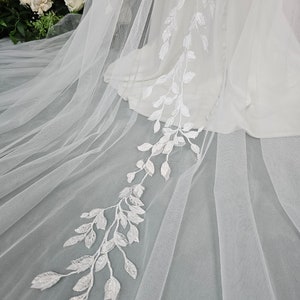 Open Front Leaf Like Lace Train, Removable Train With Lace - Etsy