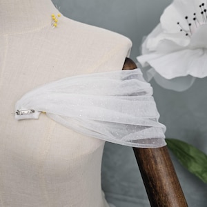 Glitter Detachable Wedding Dress Straps, Detachable Bridal Tulle Straps ...