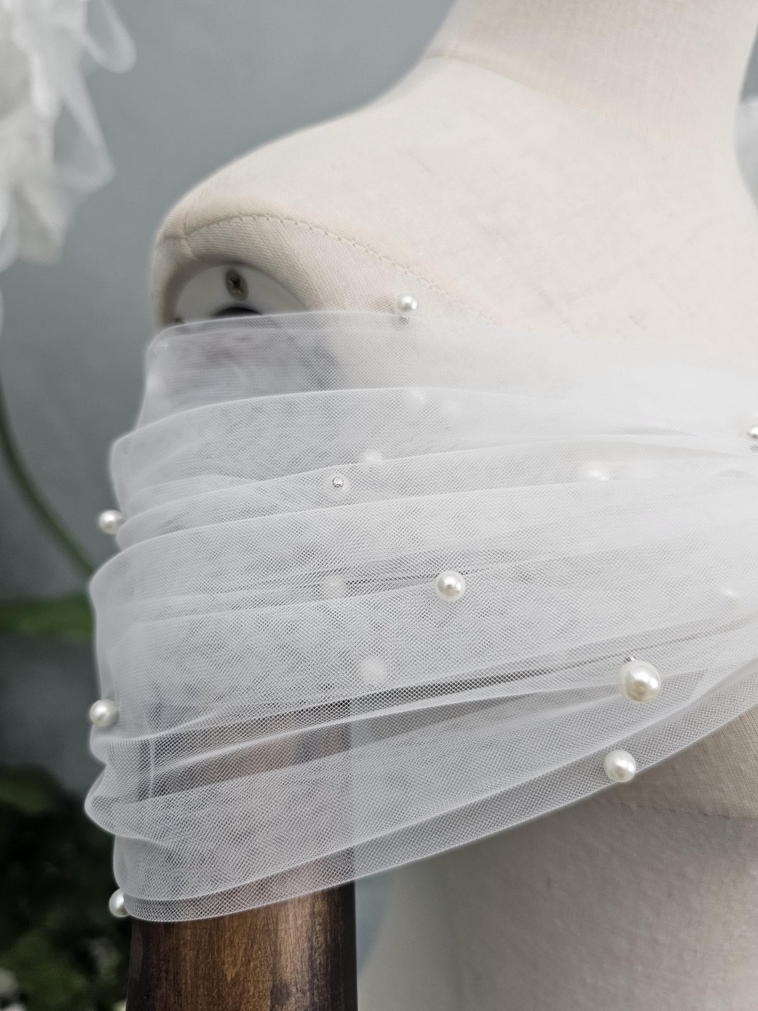 Detachable Wedding Dress Straps With Pearls , Detachable Bridal Straps ...