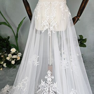 Detachable Royal Pattern Overskirt , Removable Overlay, Bridal Skirt - Etsy