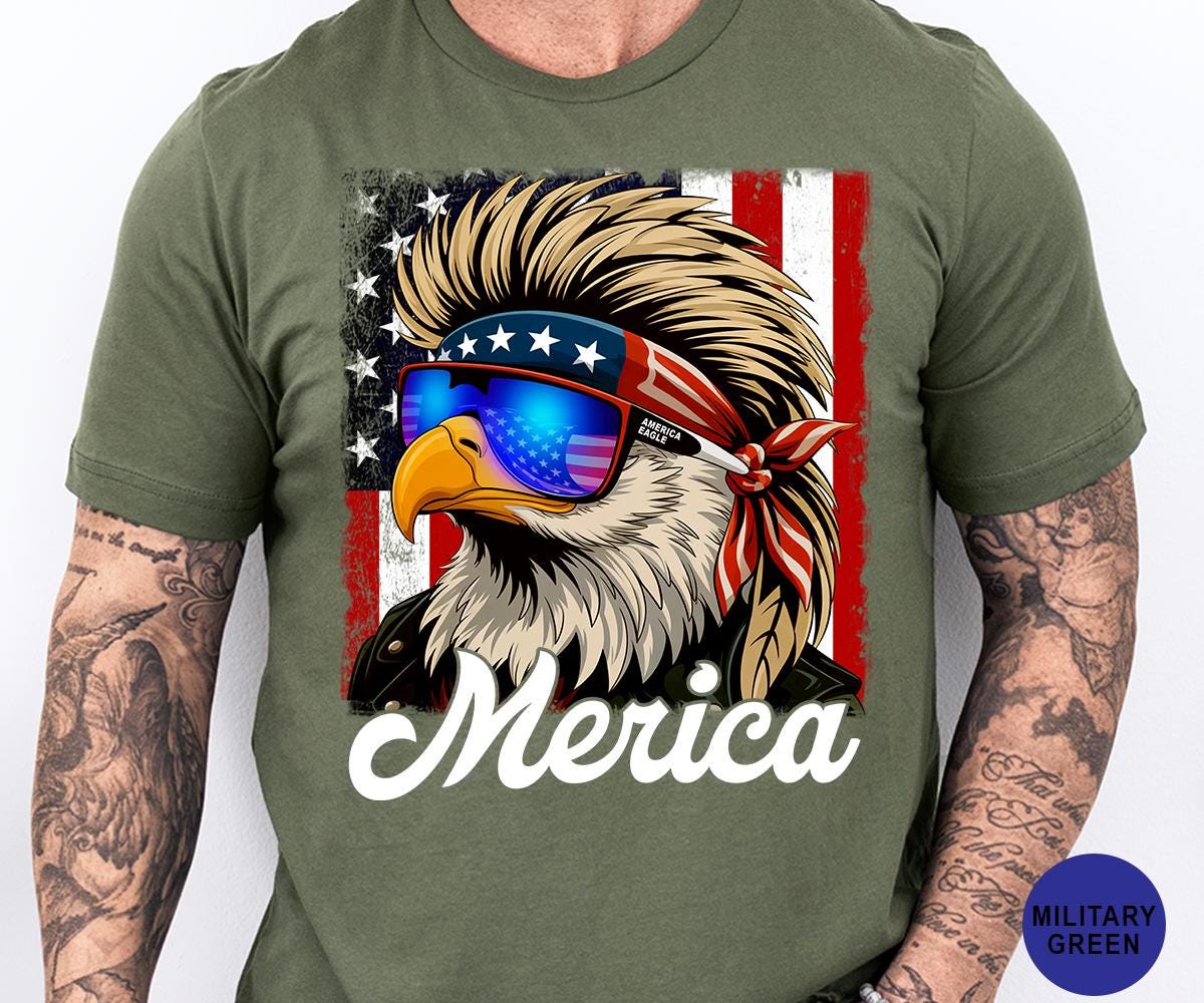 Patriotic Eagle PNG: Merica Mullet Design, USA Pride (digital Download ...