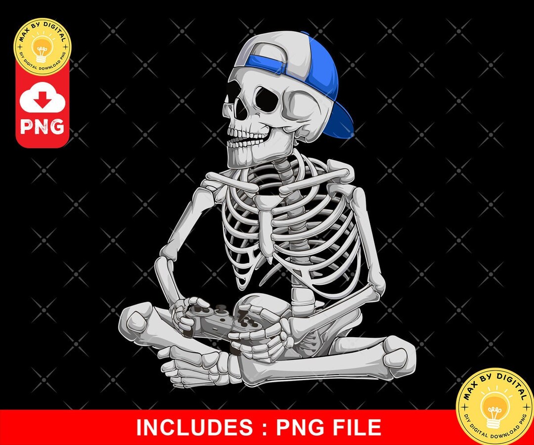 Halloween Skeleton Png, Skeleton Gaming Png, Skeleton Gamer, Halloween ...