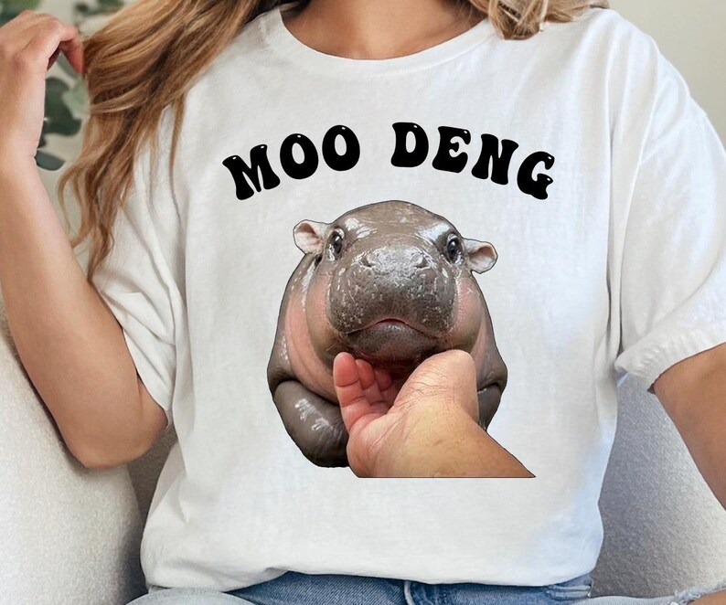Moo Deng PNG, I Love Moo Deng Png, Baby Hippo Lover Png, Cute Baby ...