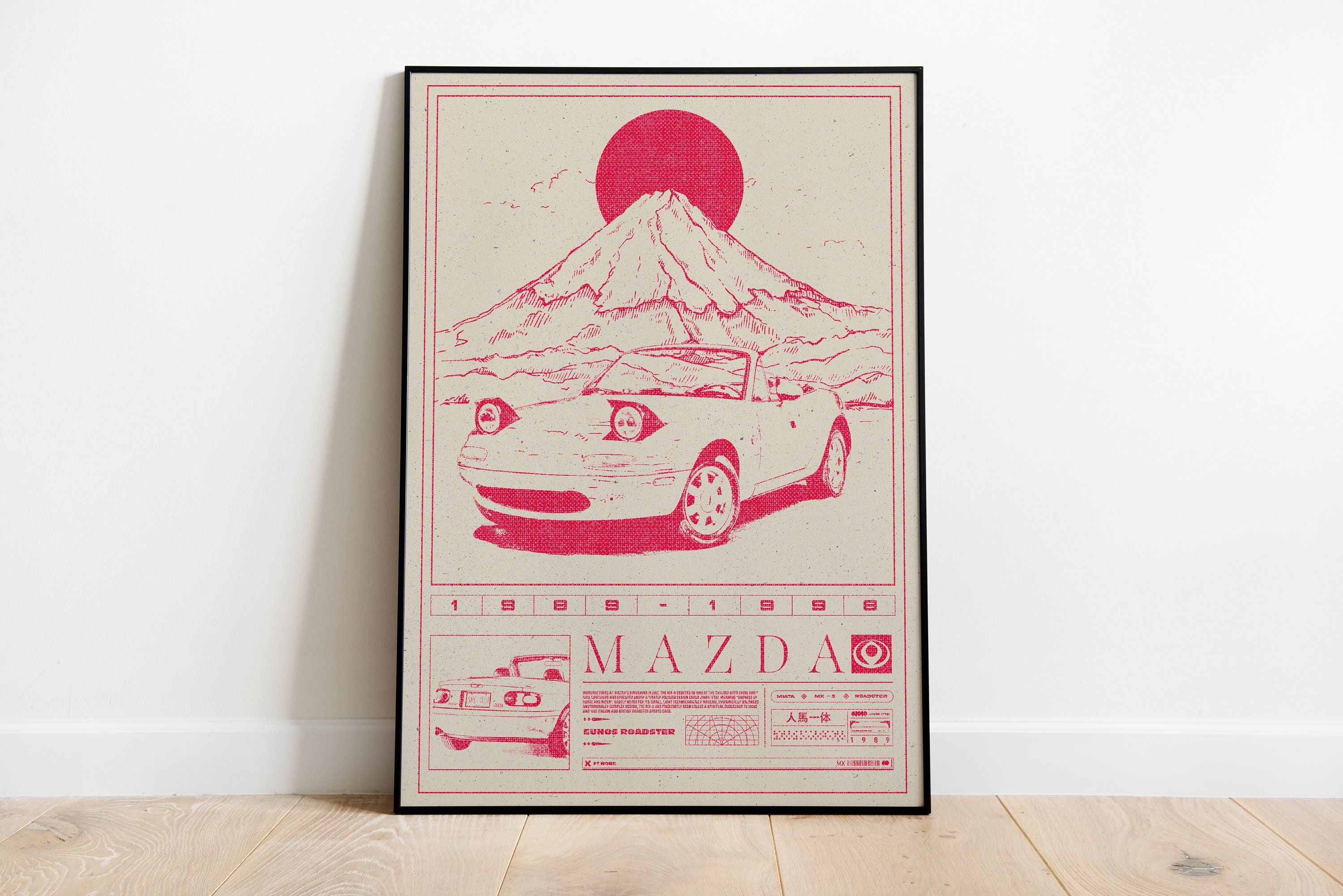 Mazda MX5 Miata Poster L Digital Art L Digital Design L Printable L ...