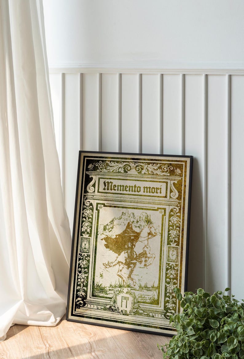 Memento Mori Poster | Medieval Gothic Art | Design by a Human Artist - Etsy