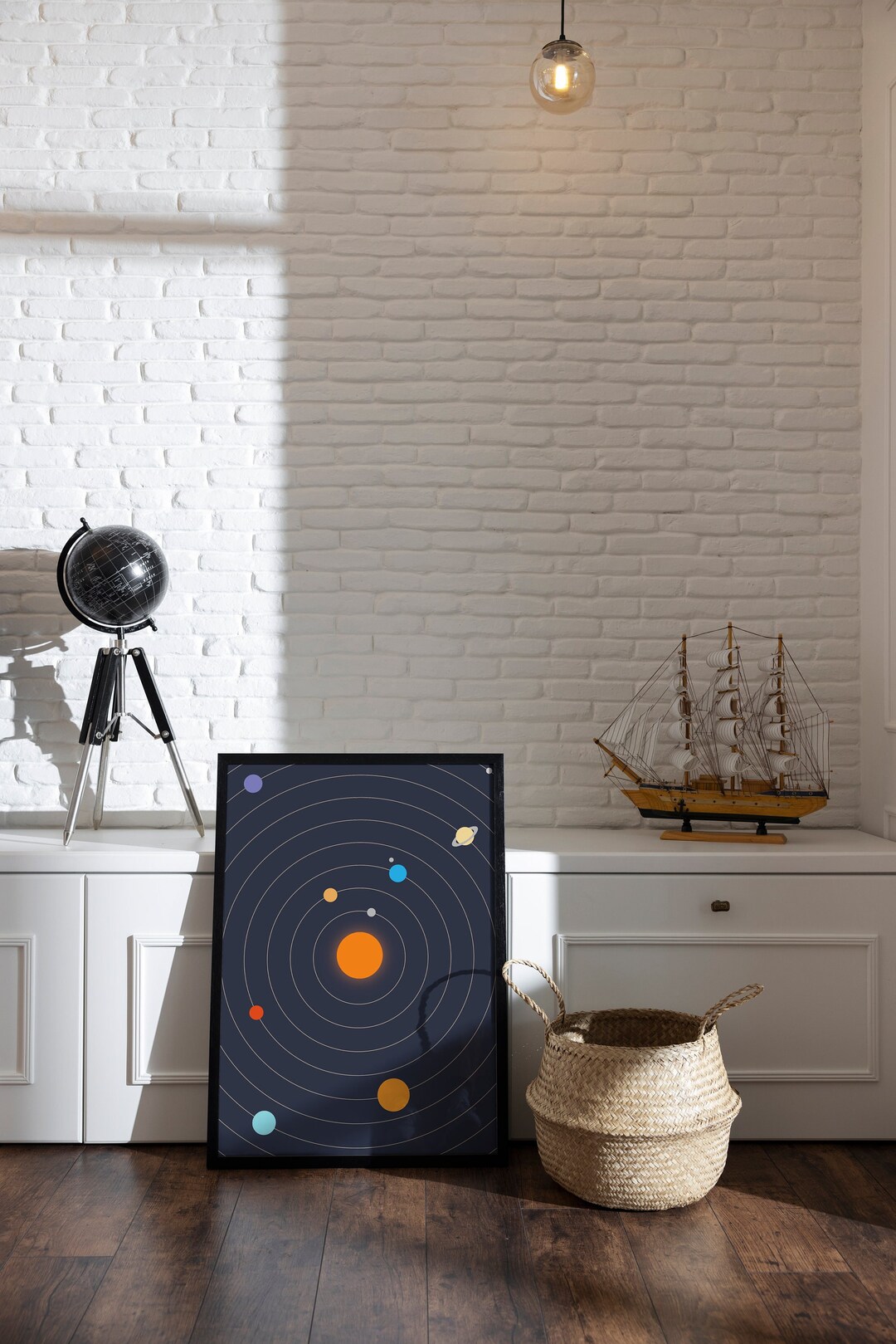 Solar System Poster L Space L Minimalist L Digital Downloadable Arts L ...