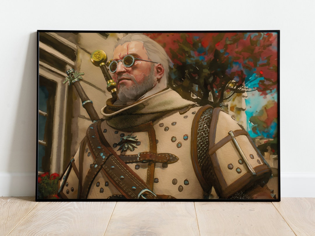 Witcher 3 Geralt Digital Watercolour Paint L Posters L Gaming Poster ...