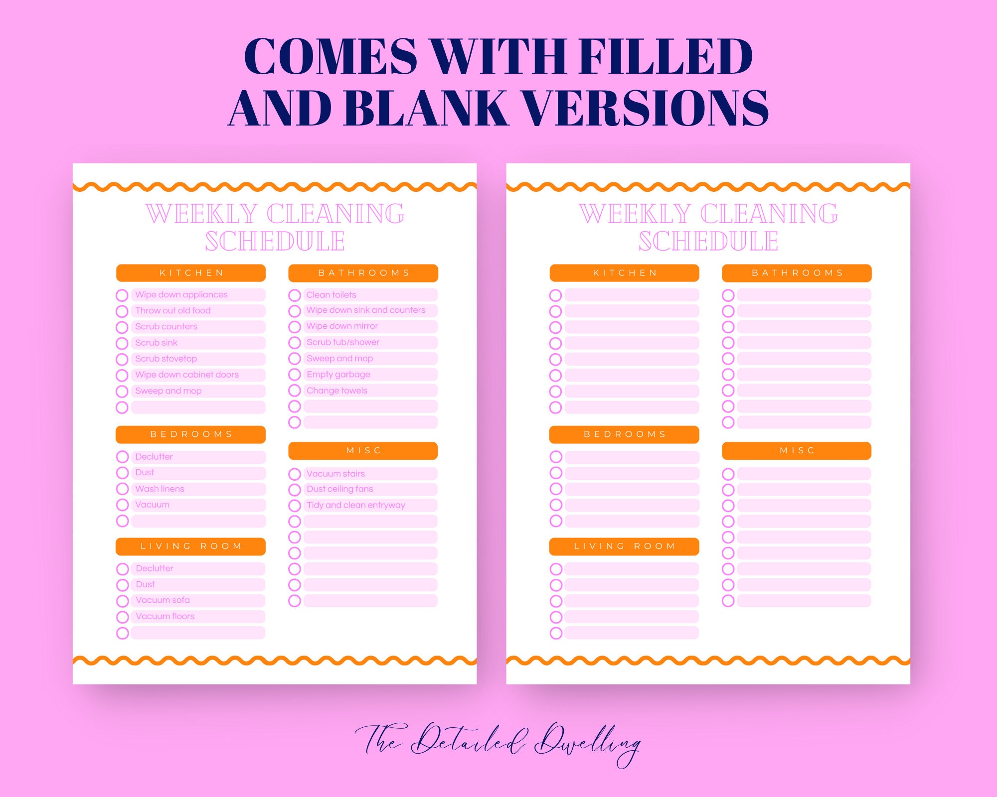 Squiggle Wochenplan zum Ausdrucken und Digitale Datei - Etsy.de