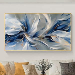 Abstract Blossom Floral Oil Painting on Canvas, Large Original Textured ...