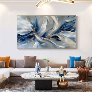 Abstract Blossom Floral Oil Painting on Canvas, Large Original Textured ...