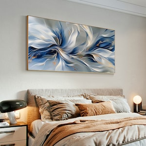 Abstract Blossom Floral Oil Painting on Canvas, Large Original Textured ...