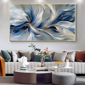 Abstract Blossom Floral Oil Painting on Canvas, Large Original Textured ...