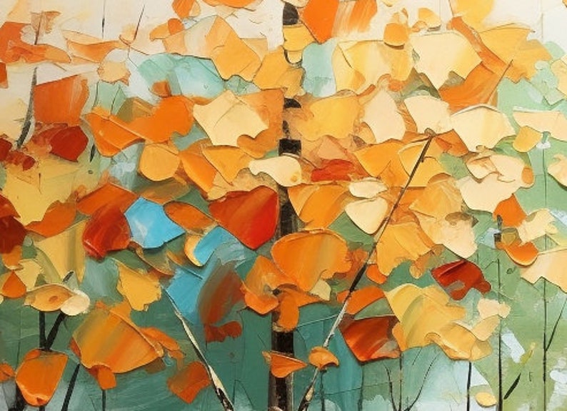 Abstract Forest Oil Painting on Canvas Large Wall Art - Etsy